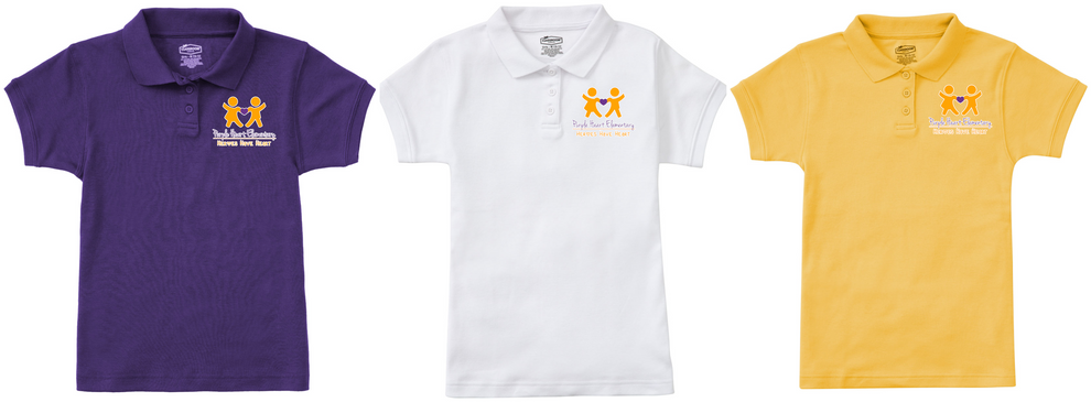 Purple Heart Girls Cotton Polo – The Classroom Uniforms